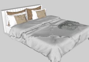 Bed 3D SKP Model for SketchUp • Designs CAD