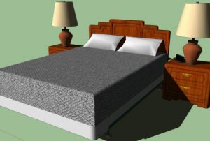 Bed 3D SKP Model for SketchUp • Designs CAD
