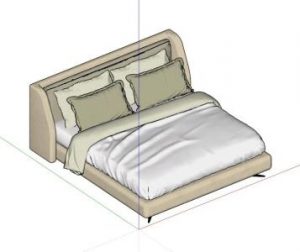 Bed 3D SKP Model for SketchUp • Designs CAD