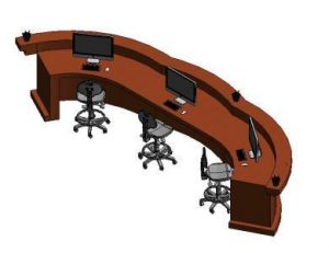 Curved Reception Desk 3D RVT Model for Revit • Designs CAD