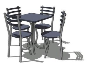Dining Table 3D SKP Model for SketchUp • Designs CAD