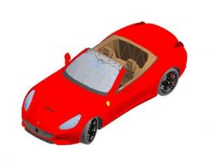 Ferrari Convertible Car 3D RFA Model • Designs CAD