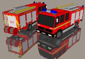 Fire Truck 3D SKP Model for SketchUp • Designs CAD