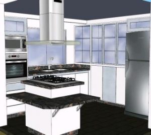 Kitchen 3D SKP Model for SketchUp • Designs CAD
