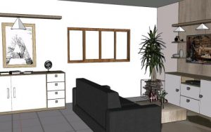 Living Room 3D SKP Model for SketchUp • Designs CAD