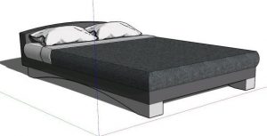 Modern Bed 3D SKP Model for SketchUp • Designs CAD