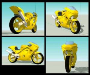 Motorcycle 3D SKP Model for SketchUp • Designs CAD