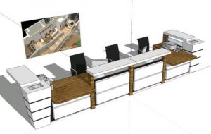 Reception Desk 3D SKP Model for SketchUp | DesignsCAD