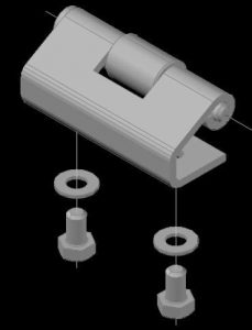 Robust Hinge 3D DWG Model for AutoCAD • Designs CAD