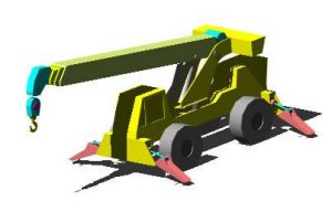 Truck Crane 3D DWG Model for AutoCAD • Designs CAD