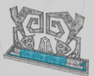 Water Fountain Design 3D SKP Model for SketchUp • Designs CAD