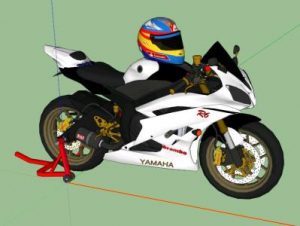 Yamaha Motorcycle 3D SKP Model for SketchUp • Designs CAD