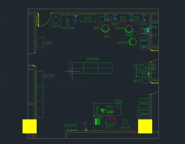 Dispensing Pharmacy Room in a Hospital or Drugstore 2D DWG Plan for ...