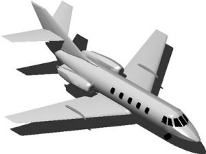 Airplane Jet 2 Turbines With Applied Materials 3D DWG Plan for AutoCAD ...