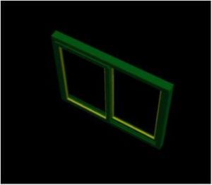 Aluminum Windows 1200x1000 DWG Block for AutoCAD • Designs CAD