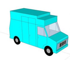 Auto Network Utility Van 3D SKP Model for SketchUp • Designs CAD