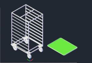 Bakery Shopping Cart DWG Block for AutoCAD | DesignsCAD