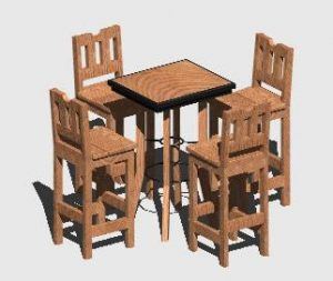 Bar Table 3D DWG Model for AutoCAD • Designs CAD