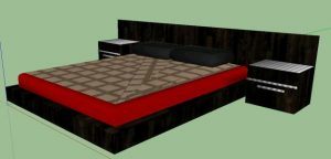 Bed 2 Seater 3D SKP Model for SketchUp • Designs CAD