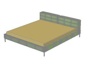 Bed Base DWG Block for AutoCAD • Designs CAD