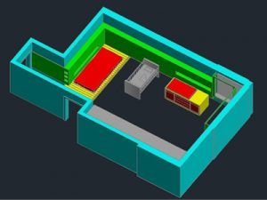 Bedroom Baby DWG Block for AutoCAD • Designs CAD