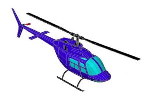 Bell 206 - Helicopter 3D DWG Model for AutoCAD • Designs CAD