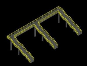 Bridge Pedestrian 3D DWG Model for AutoCAD • Designs CAD