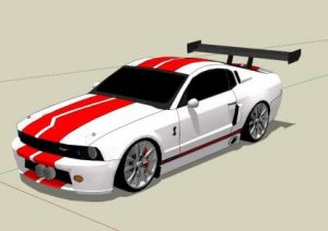 Carro Mustang 3D SKP Model for SketchUp • Designs CAD