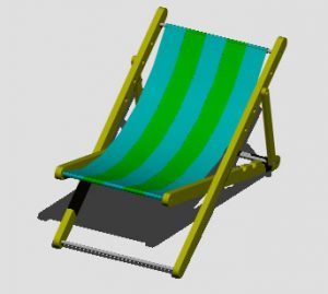 Beach Chair 3D DWG Model for AutoCAD • Designs CAD