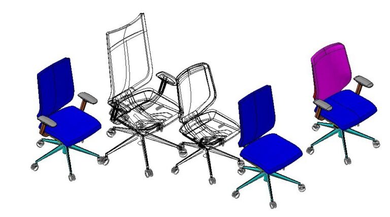 Chairs 3D DWG Model for AutoCAD • Designs CAD