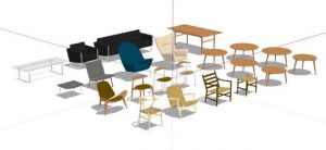 Chairs And Tables 3D SKP Model for SketchUp • Designs CAD