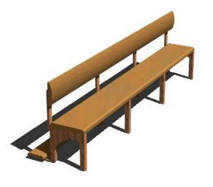 Chapel Chair 3D DWG Model for AutoCAD • Designs CAD