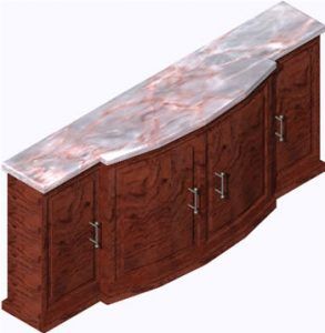 Dining Room Sideboard 3D DWG Model for AutoCAD • Designs CAD
