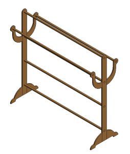 Clothes Rack 3D DWG Model for AutoCAD • Designs CAD