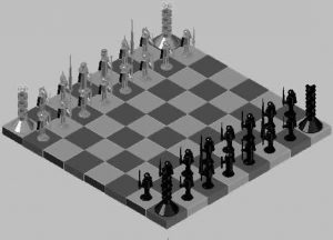 Complet Chess 3D DWG Model for AutoCAD • Designs CAD