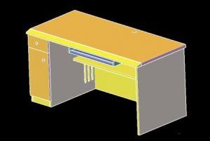 Computer Desk 3D DWG Model for AutoCAD • Designs CAD