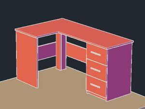 Computer Desk DWG Block for AutoCAD • Designs CAD