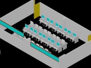 Computer Room 3D DWG Model for AutoCAD • Designs CAD