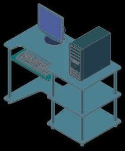 Computer Table 3D DWG Model for AutoCAD • Designs CAD