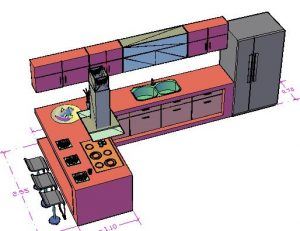 Contemporary Kitchen 3D DWG Model for AutoCAD • Designs CAD