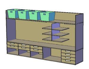 Contemporary Wardrobe DWG Block for AutoCAD • Designs CAD