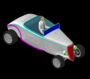 Convertible Car 3D DWG Model for AutoCAD • Designs CAD