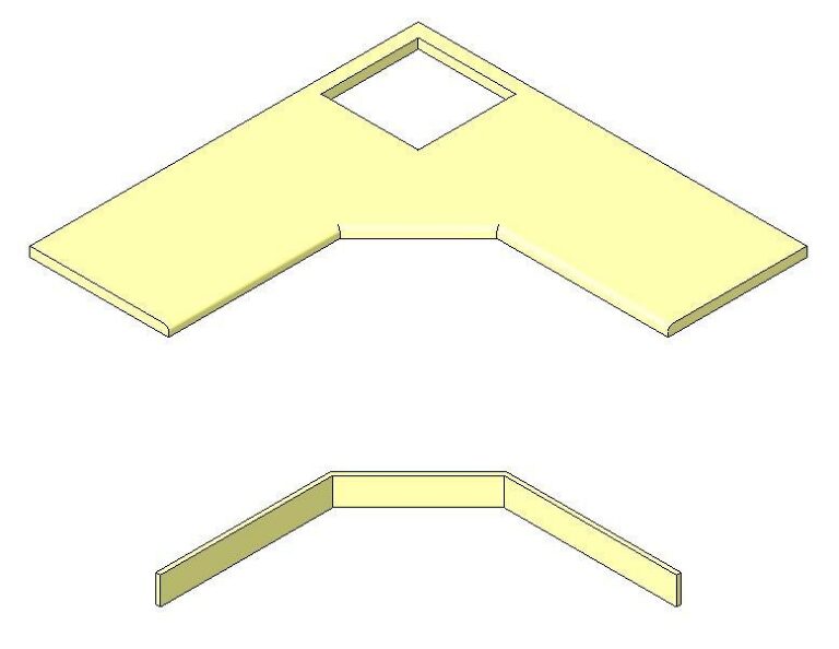 Corner Table And Threshold In L 3D DWG Model for AutoCAD • Designs CAD