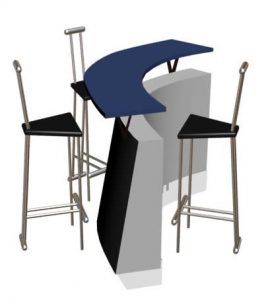 Counter With Seats 3D MAX Model for 3D Studio Max • Designs CAD