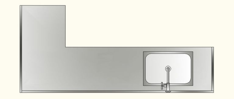 Counter With Stainless Sink DWG Block for AutoCAD • Designs CAD