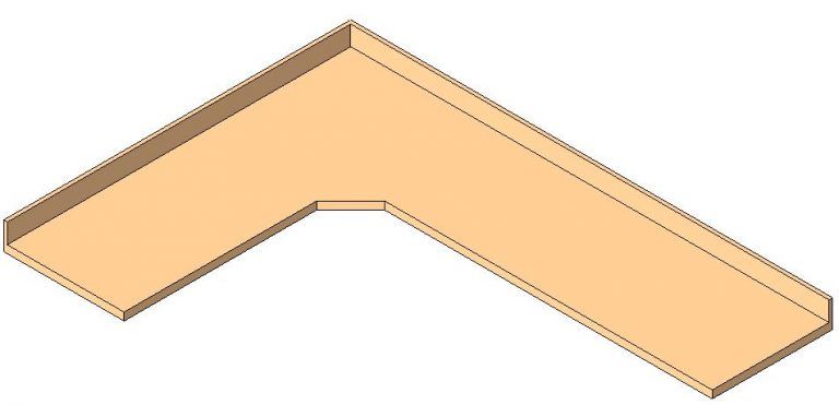 Countertop L RFA CAD Drawing • Designs CAD