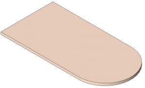 Countertop With Curved Side RFA CAD Drawing • Designs CAD