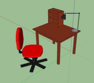 Desk 3D SKP Model for SketchUp • Designs CAD