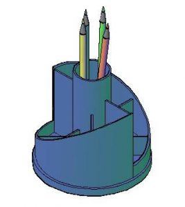 Desk Carries Pencil 3D DWG Model for AutoCAD • Designs CAD