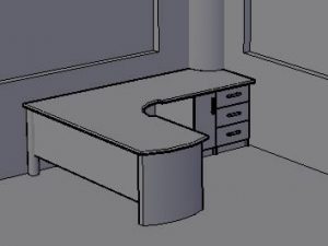 Desk In L DWG Block for AutoCAD • Designs CAD